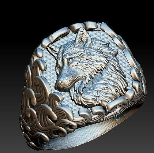 wolf ring 3D model | CGTrader