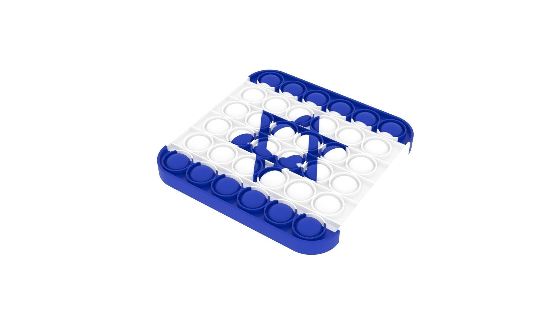Square Flag of Israel Pop It Fidget Toy 3D model | CGTrader
