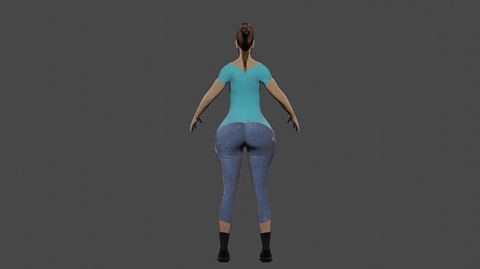 3D model beautiful female character gamer VR / AR / low-poly | CGTrader
