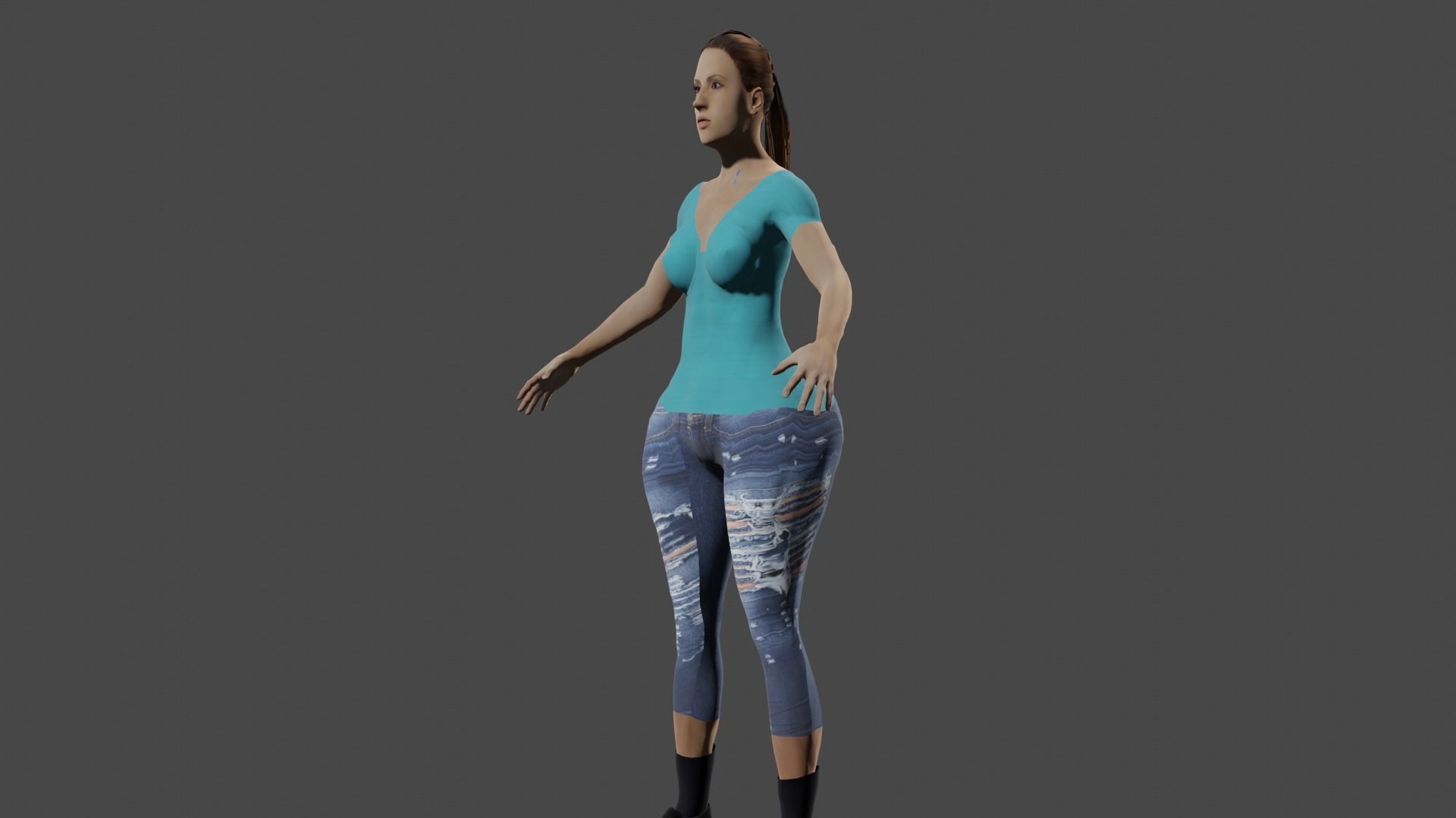 3D model beautiful female character gamer VR / AR / low-poly | CGTrader