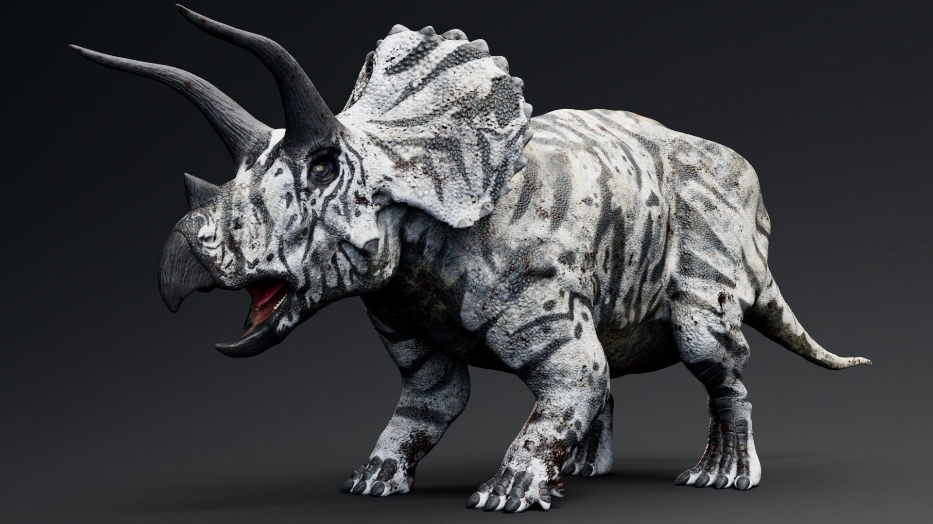 3D model Triceratops Unreal Engine and Unity Projects VR / AR / low ...
