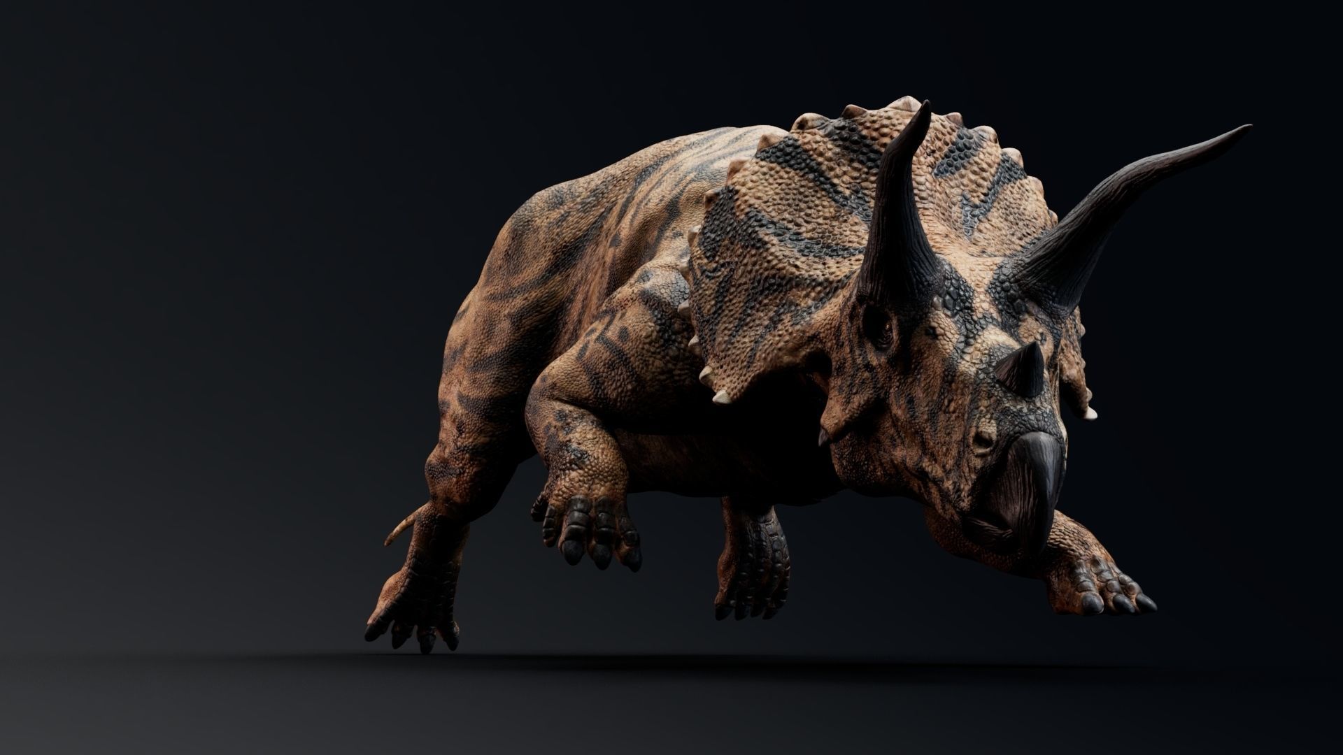 3D model Triceratops Unreal Engine and Unity Projects VR / AR / low ...