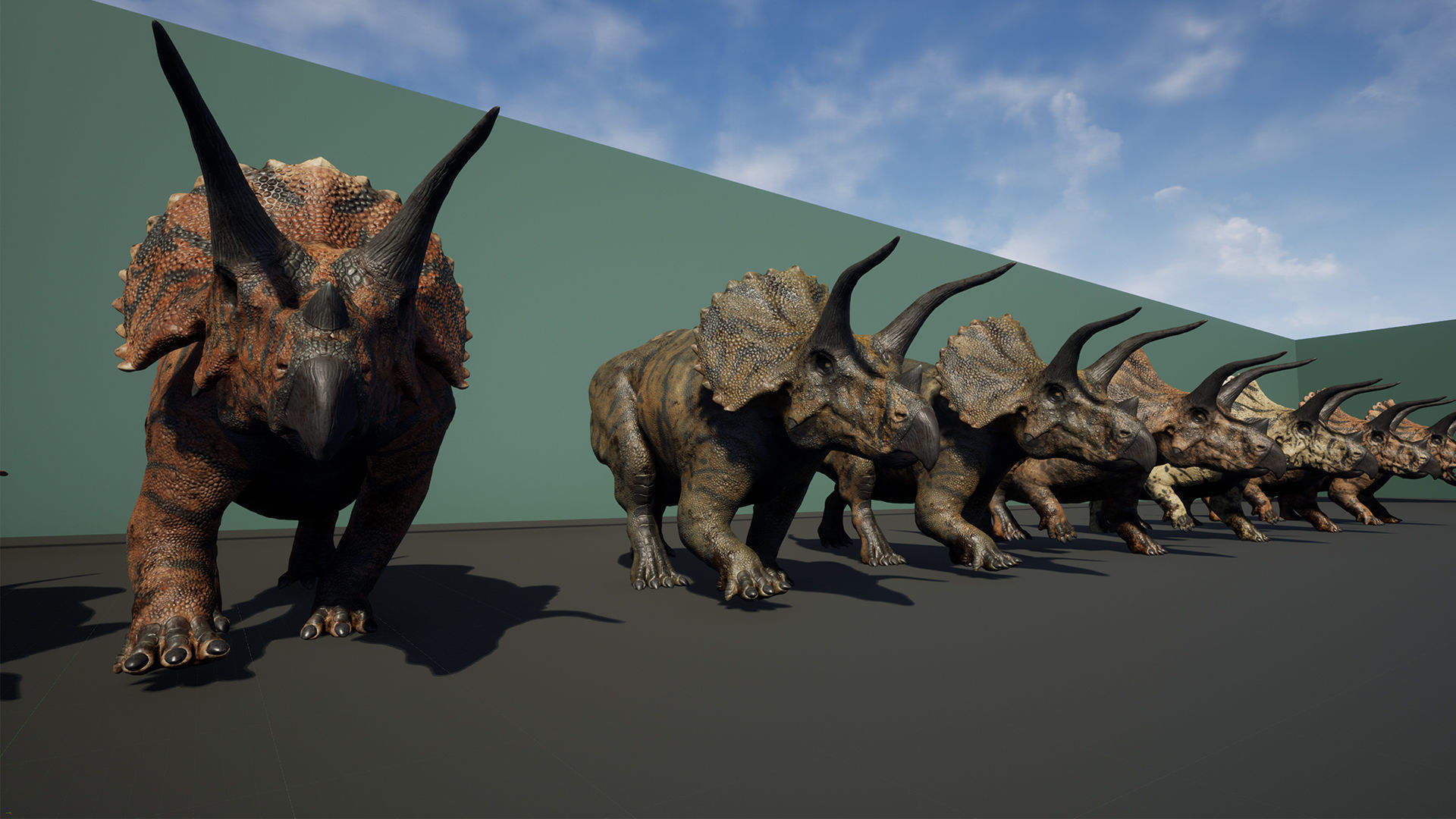 3D model Triceratops Unreal Engine and Unity Projects VR / AR / low ...
