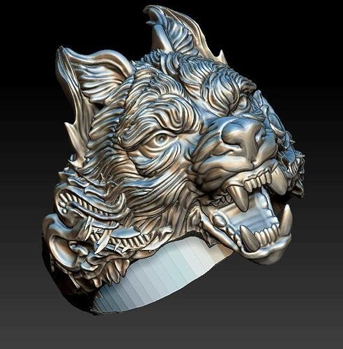 wolf ring 3D model | CGTrader