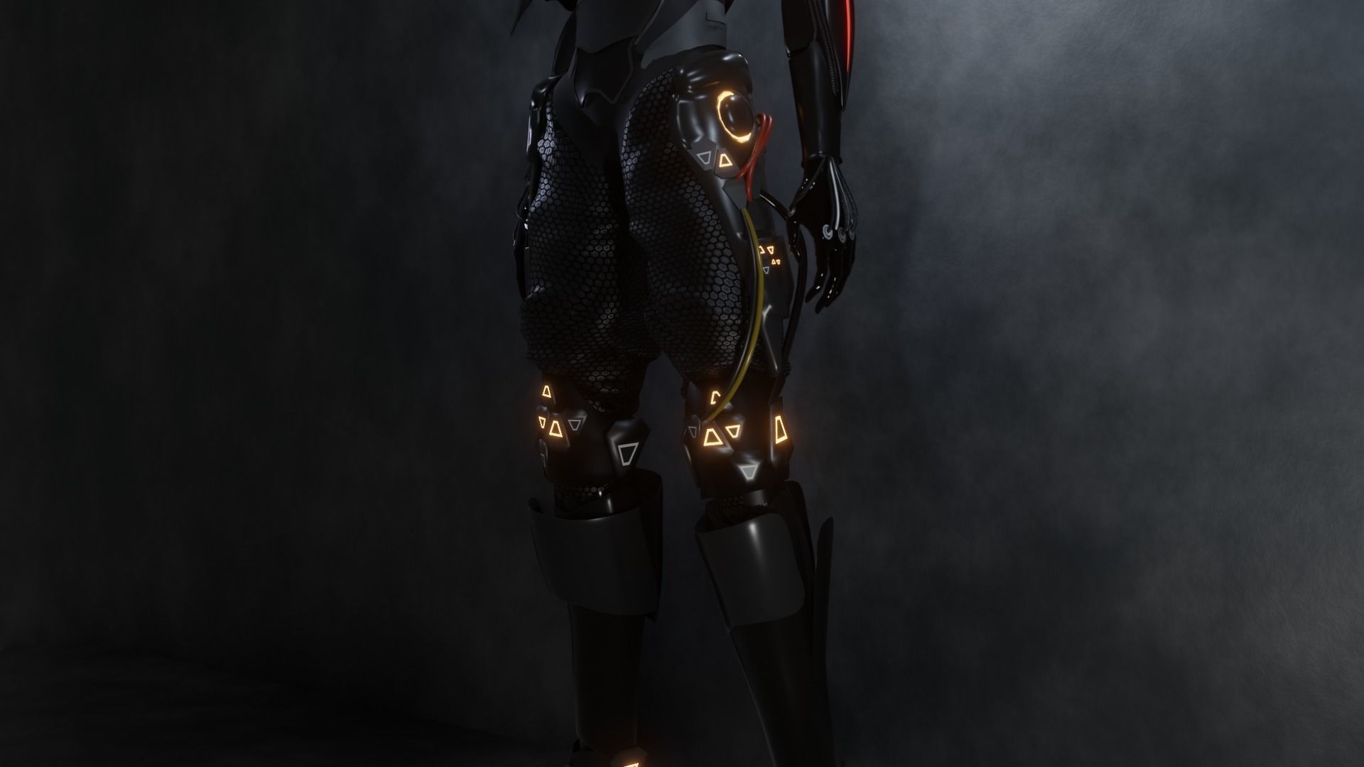 3D model Cyber Mercenary Character - Low-poly 3D Model VR / AR / low ...