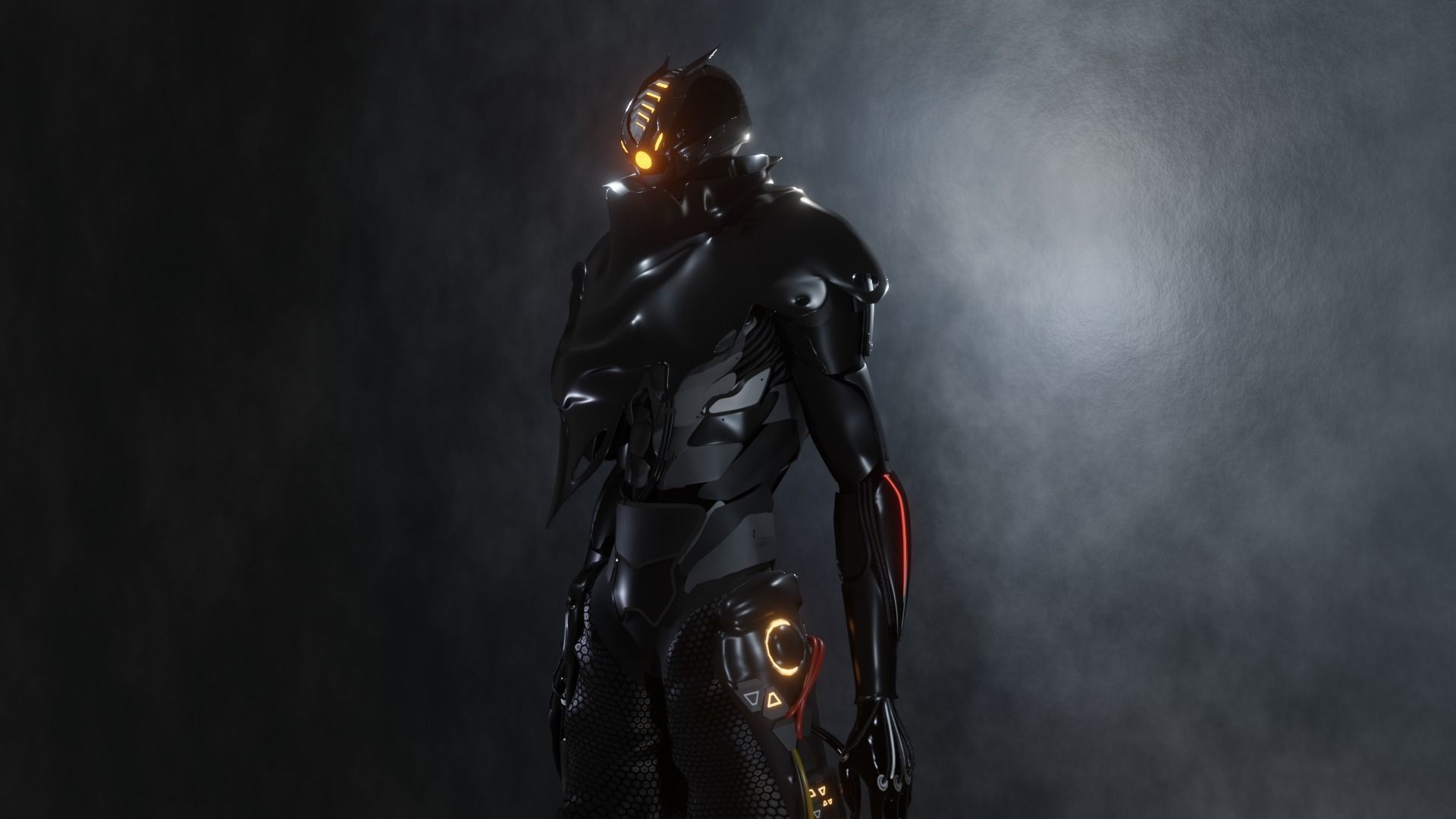 3D model Cyber Mercenary Character - Low-poly 3D Model VR / AR / low ...