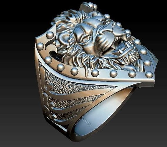 lion ring 3D model | CGTrader