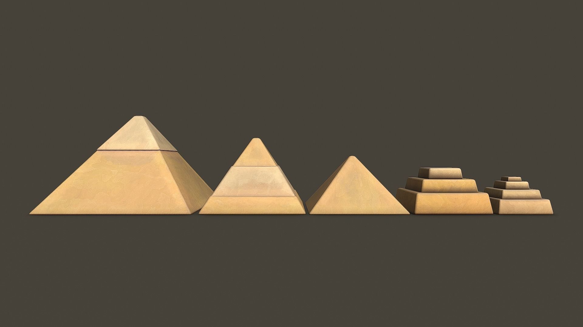 3D model Egyptian Pyramids VR / AR / low-poly | CGTrader