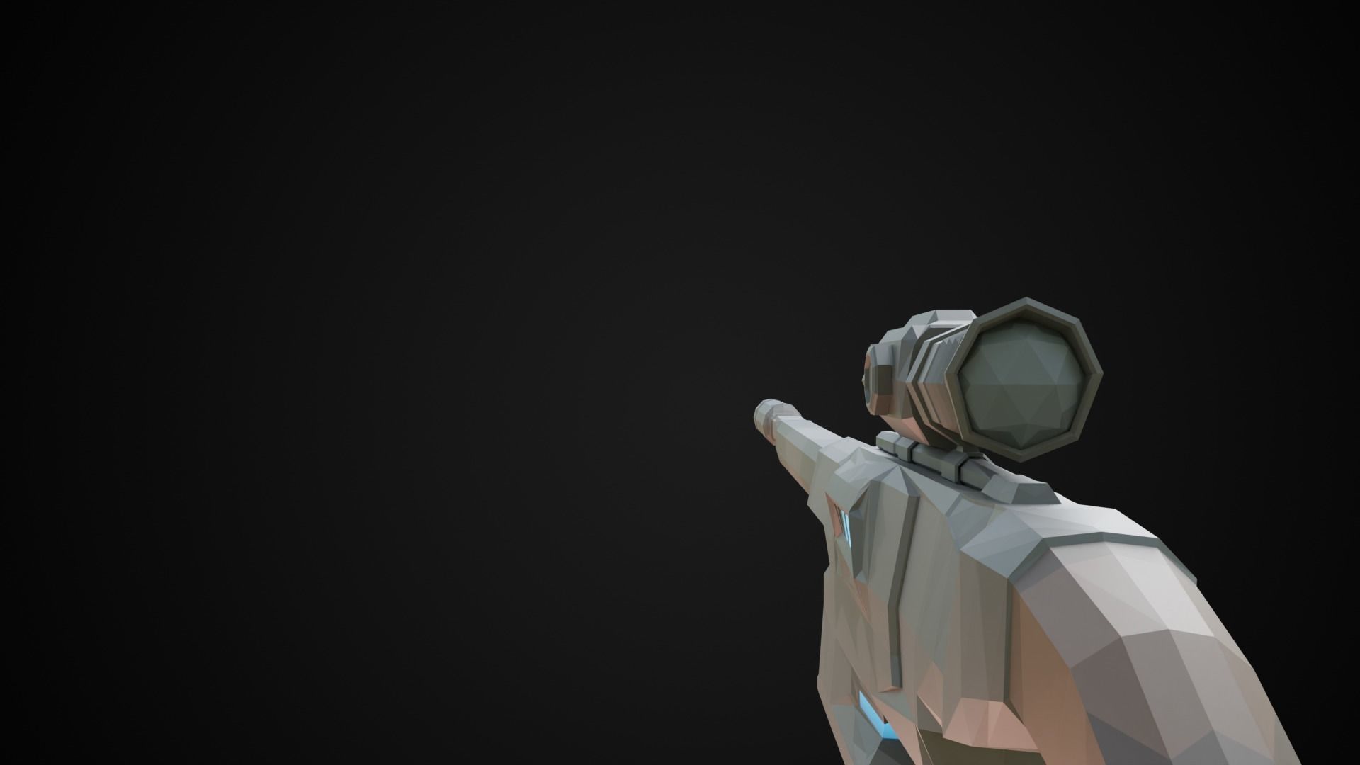 3D model Game Ready - Low Poly Sniper Stylized VR / AR / low-poly ...