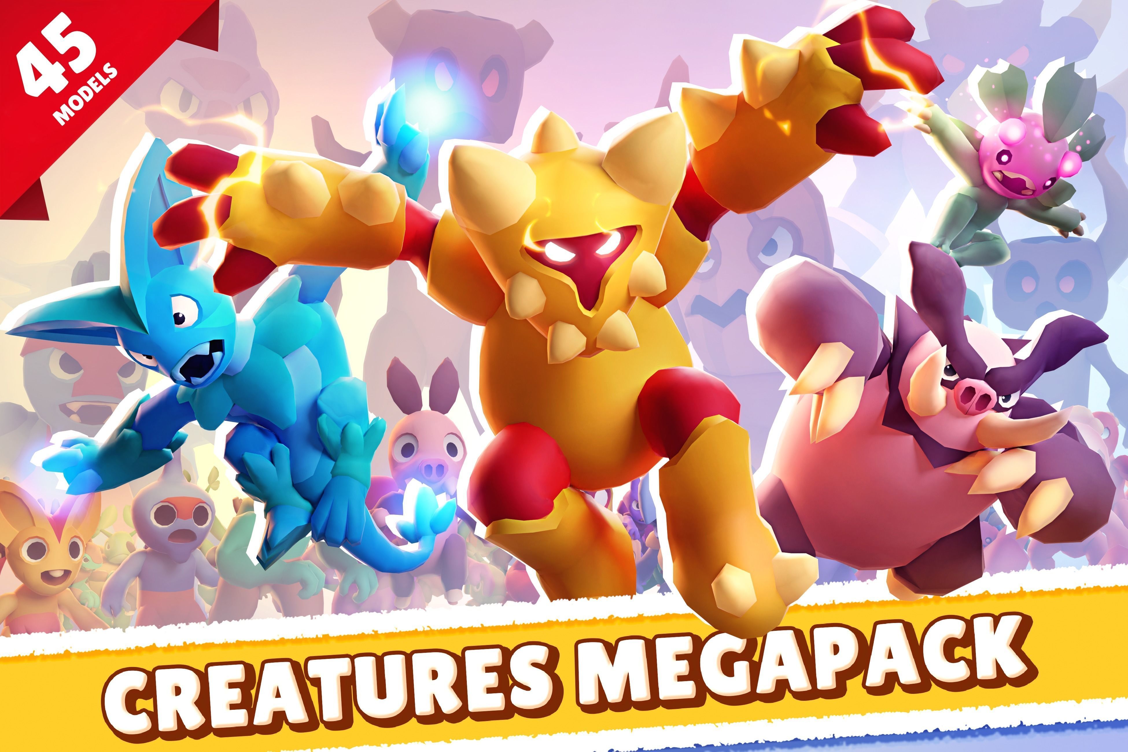 3D model Cartoon Characters - Creatures Mega Pack VR / AR / low-poly ...