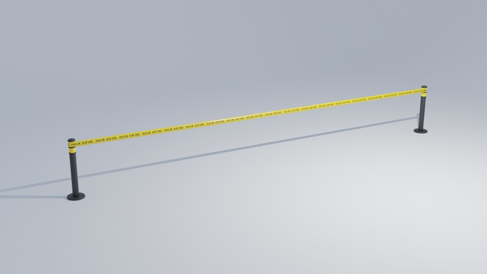 3D model Police Tape Barrier with Multiple Lengths 4K VR / AR / low ...