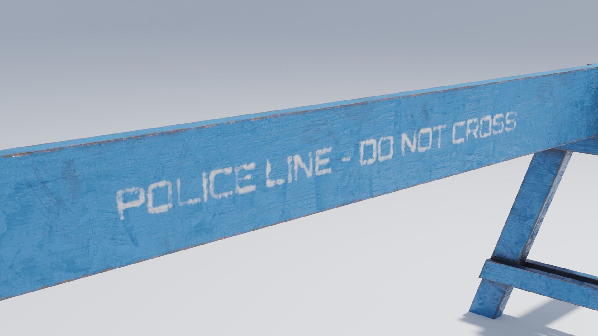 3D model Wooden Police Barriers with 4K Textures VR / AR / low-poly ...