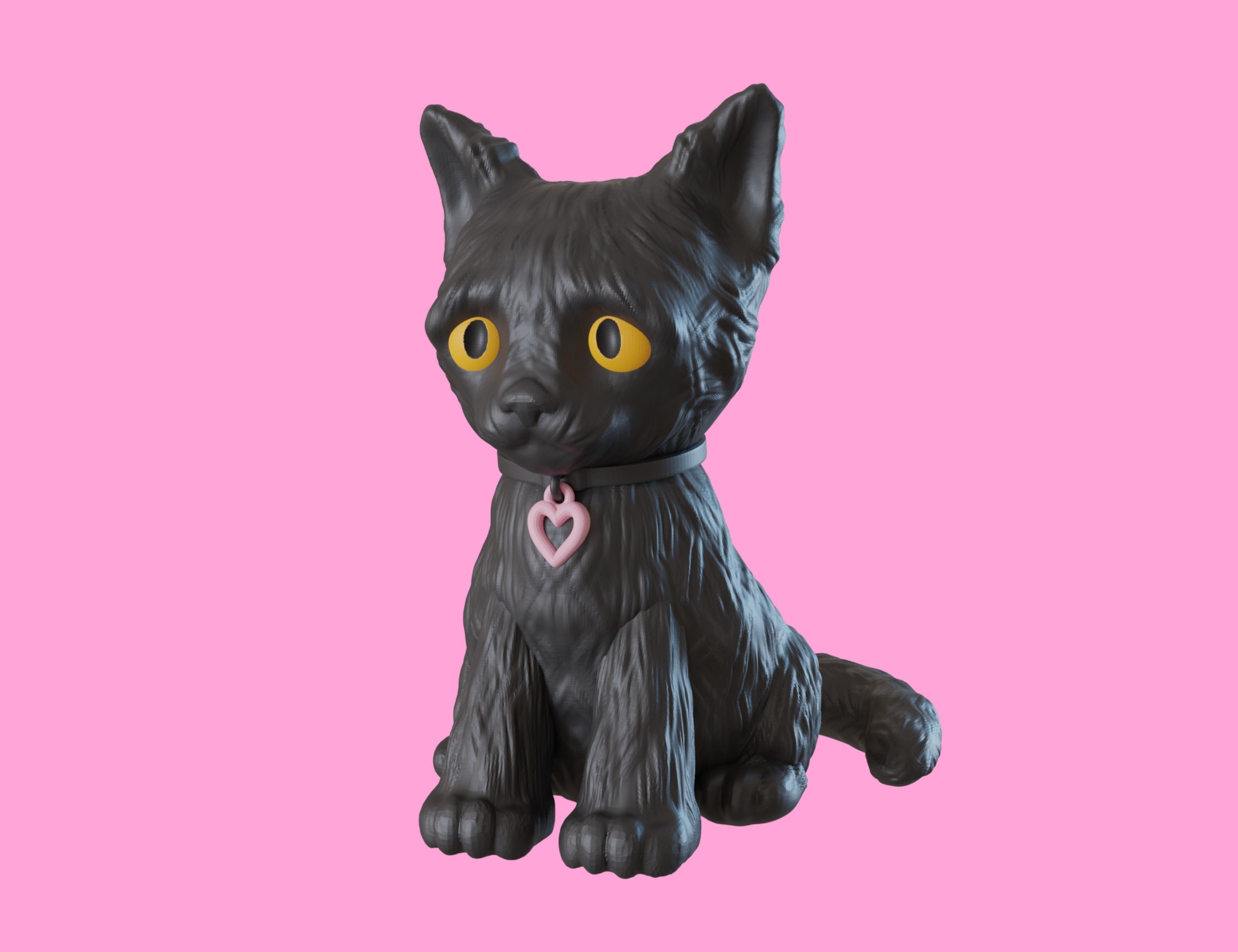 Halloween Vampire kitten 3D model 3D printable | CGTrader