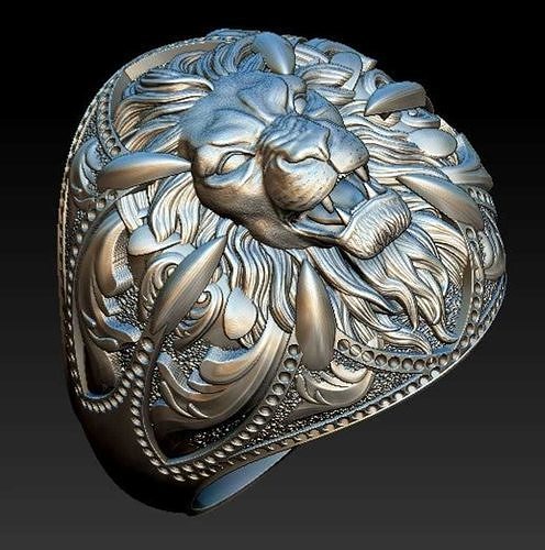 lion ring 3D model | CGTrader
