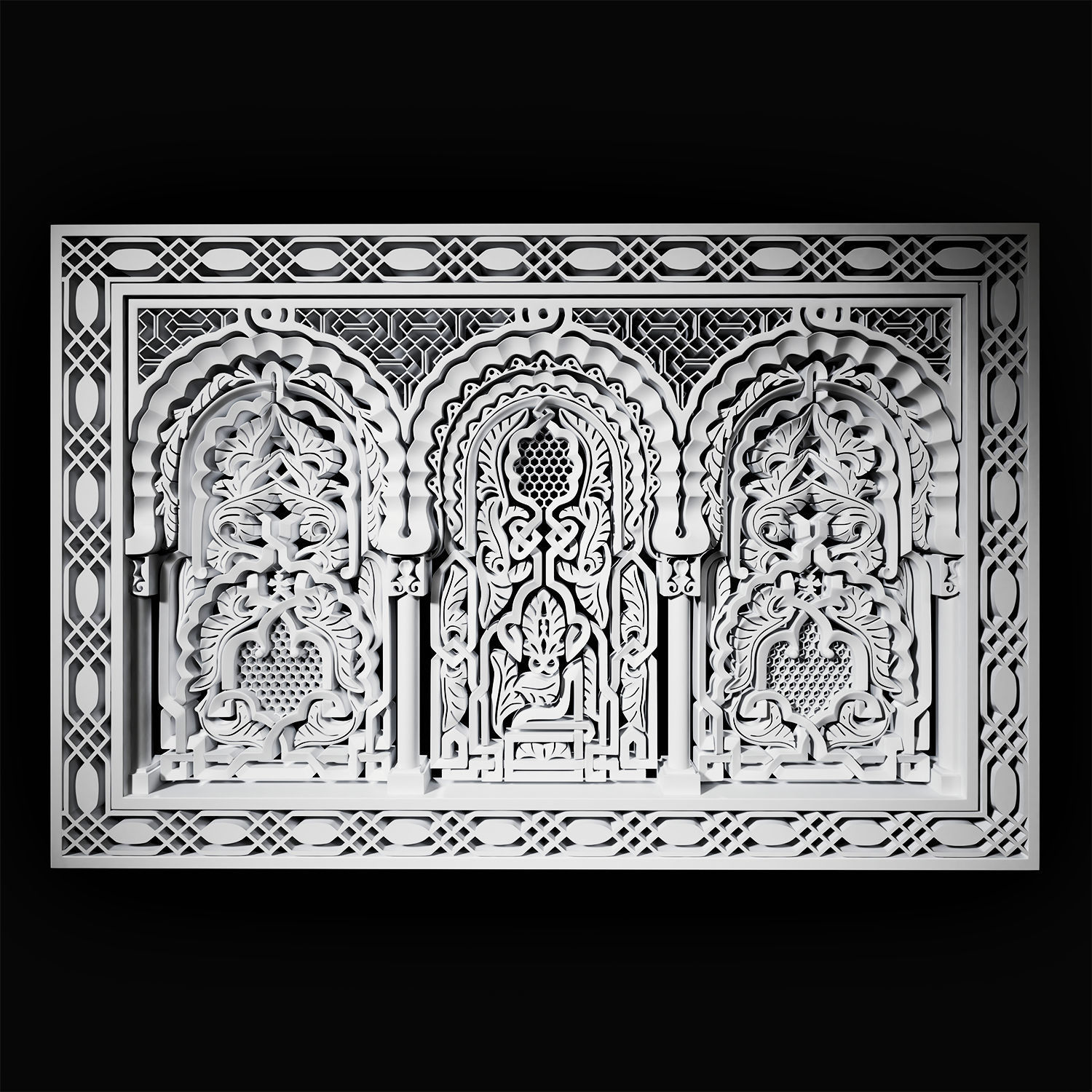 Islamic Wall Ornament 3D model 3D printable | CGTrader