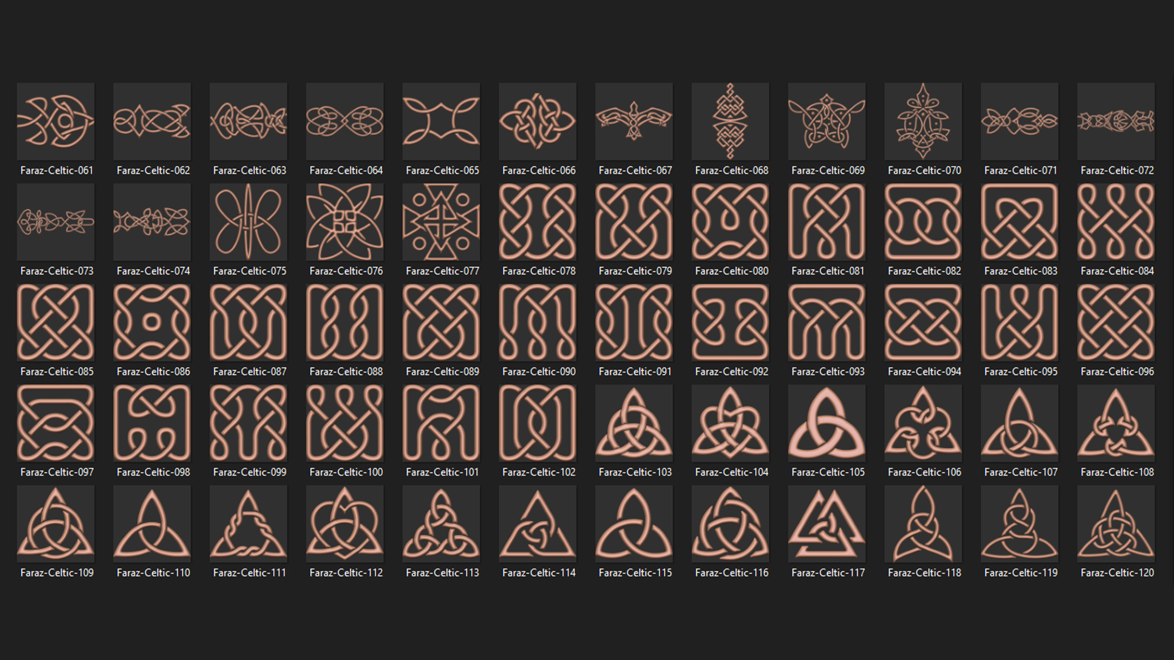 220 Celtic element Alpha Brush and 3D Model 3D model | CGTrader