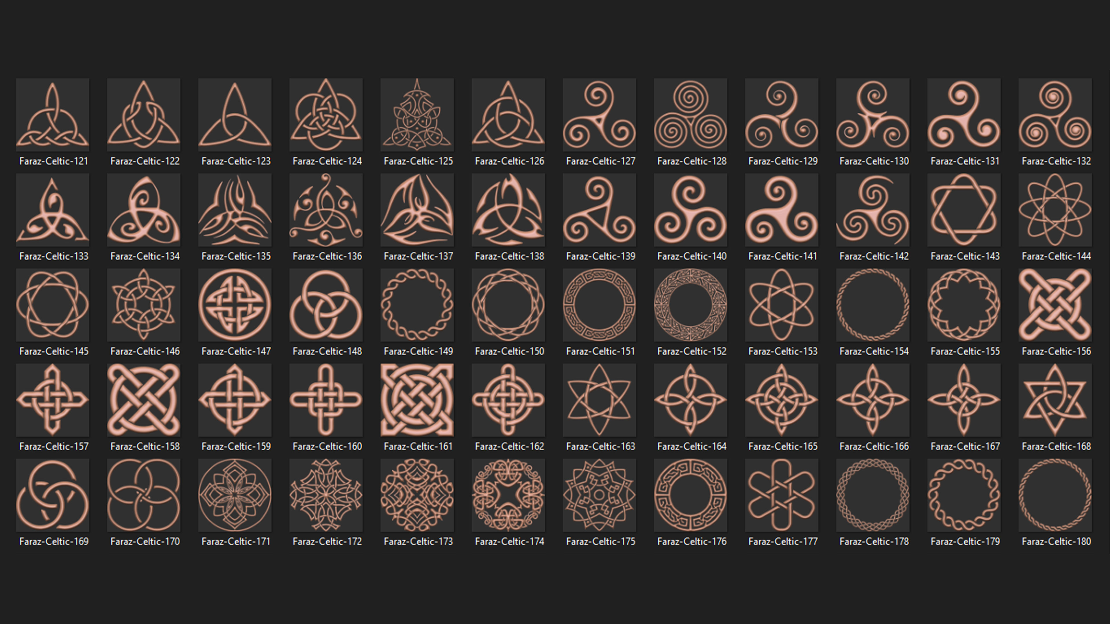 220 Celtic element Alpha Brush and 3D Model 3D model | CGTrader