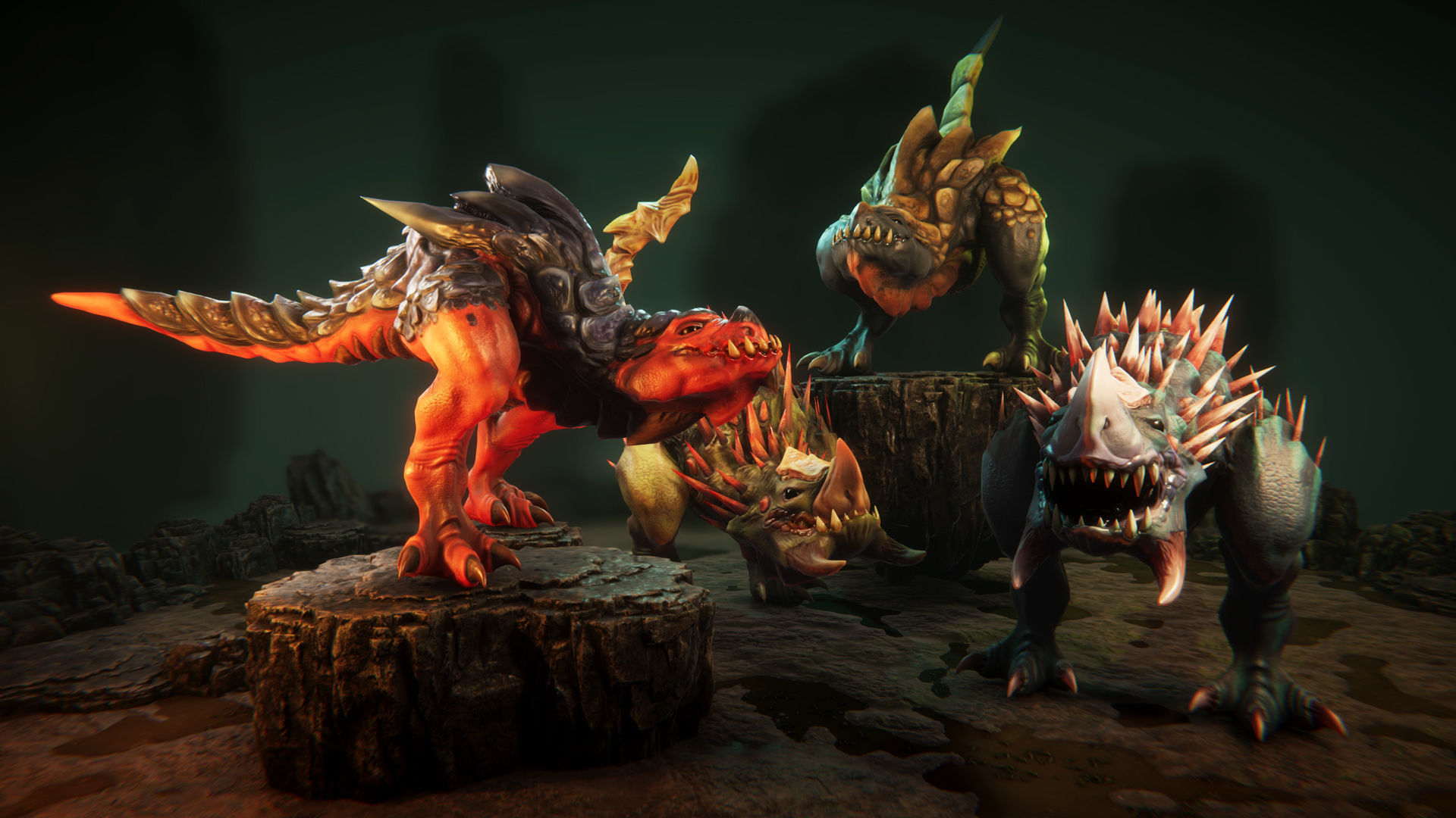 3D model Lizards creature with teeth and claws VR / AR / low-poly ...