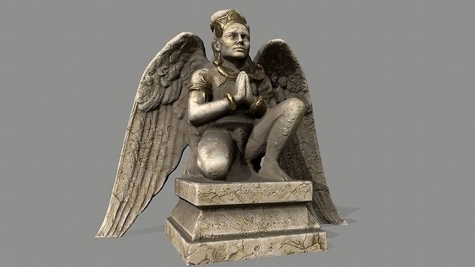3D model Angel statue of VR / AR / low-poly | CGTrader