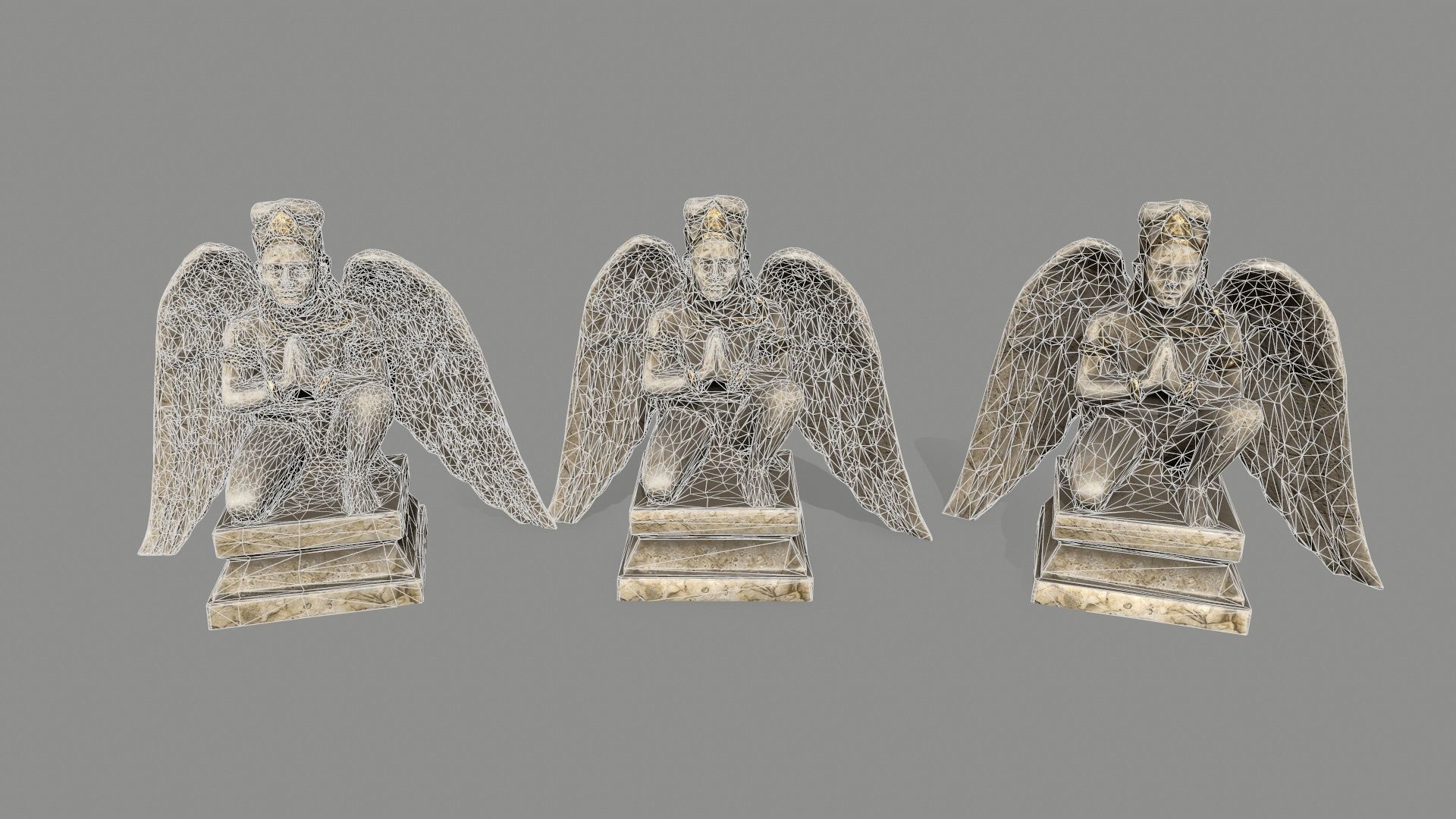 3D model Angel statue of VR / AR / low-poly | CGTrader