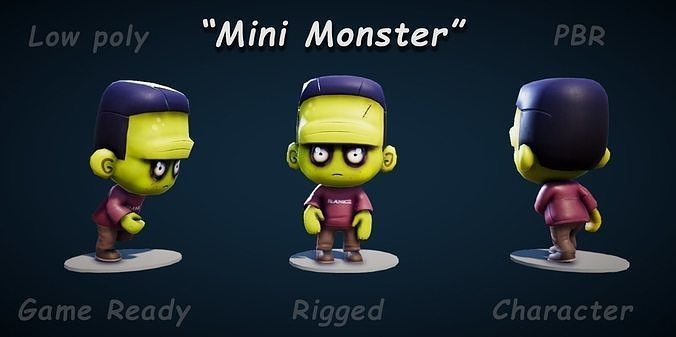 3D model Mini Monster VR / AR / low-poly | CGTrader