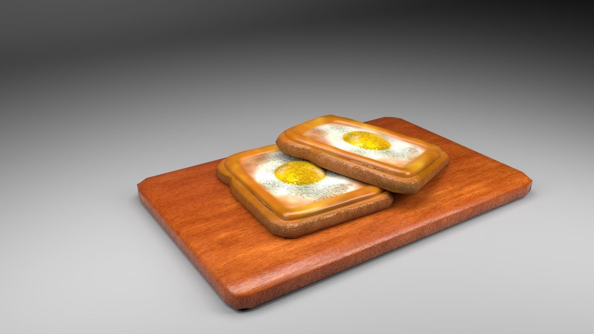 3D model Egg Toast VR / AR / low-poly | CGTrader