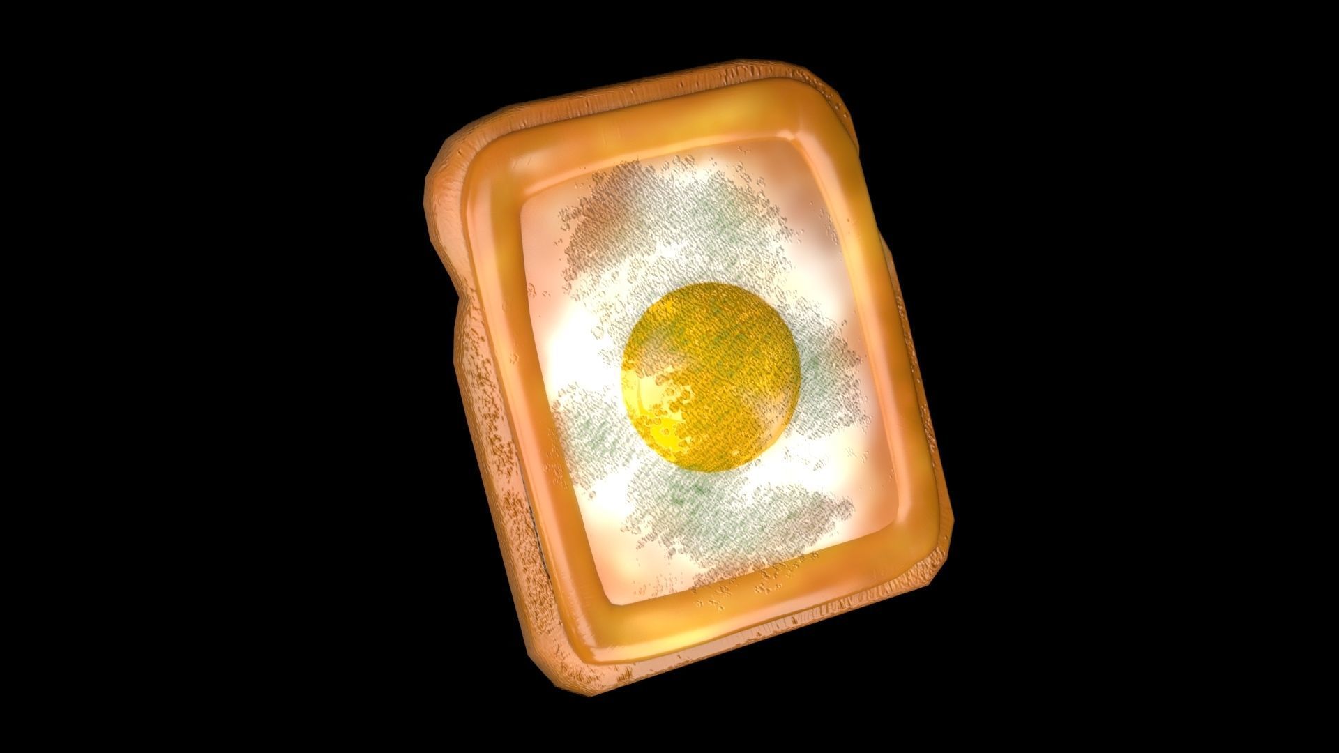 3D model Egg Toast VR / AR / low-poly | CGTrader