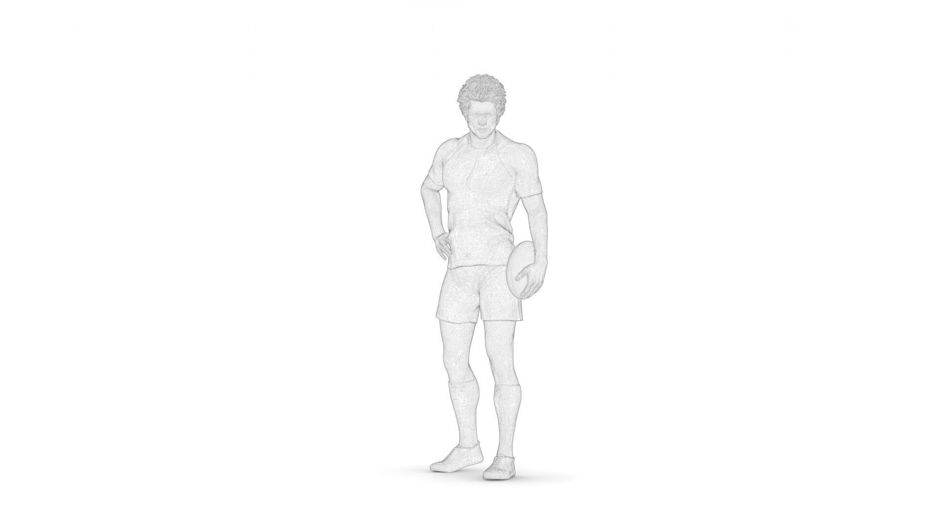 Rugby Poses 02 3D model 3D printable | CGTrader