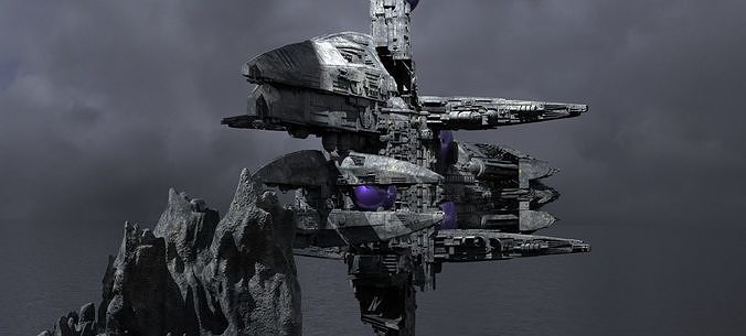 Alien Ocean Relay Station Tower 2 Kit bash 3D model | CGTrader