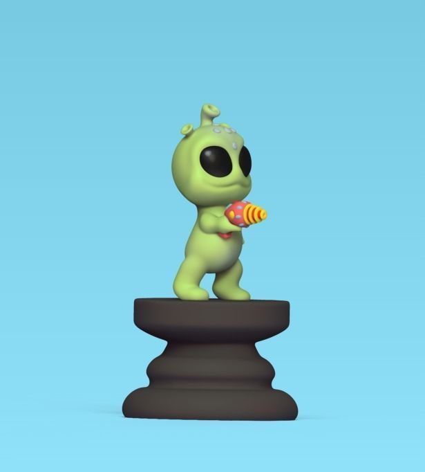 Space Chess - Warrior Alien - Pawn 3D model 3D printable | CGTrader
