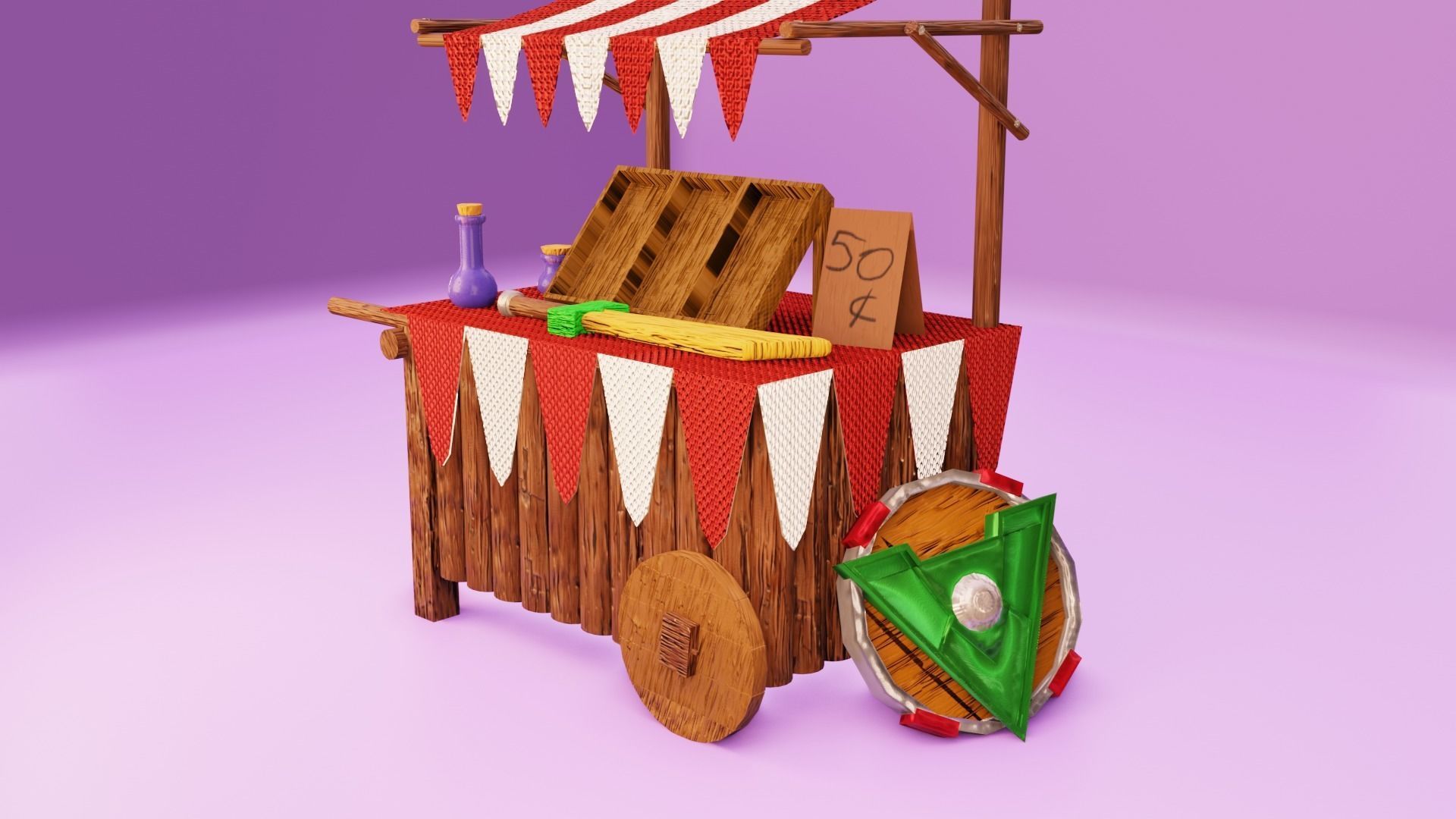 3D model Trolley Unity and UE4-5 VR / AR / low-poly | CGTrader