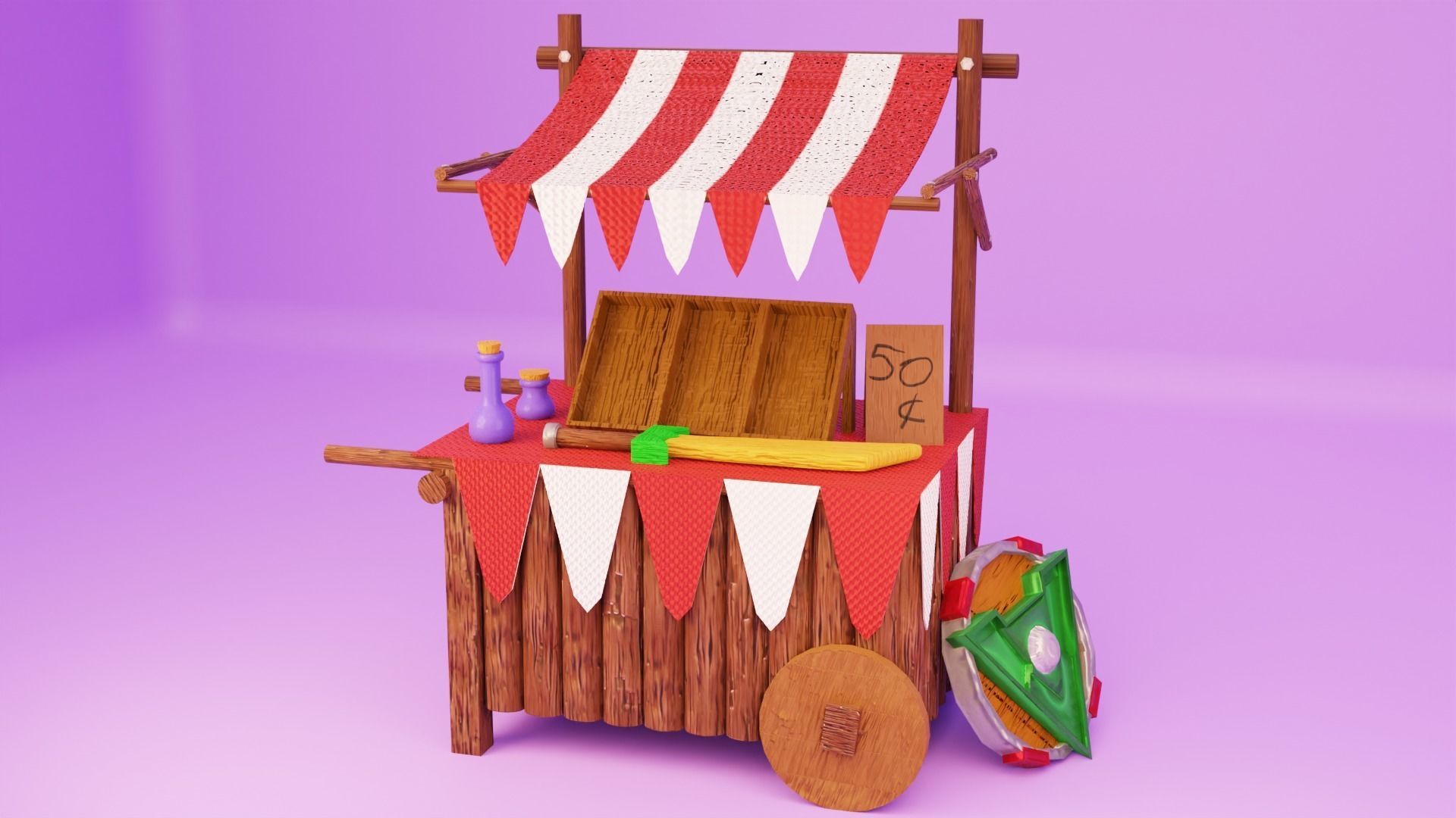 3D model Trolley Unity and UE4-5 VR / AR / low-poly | CGTrader