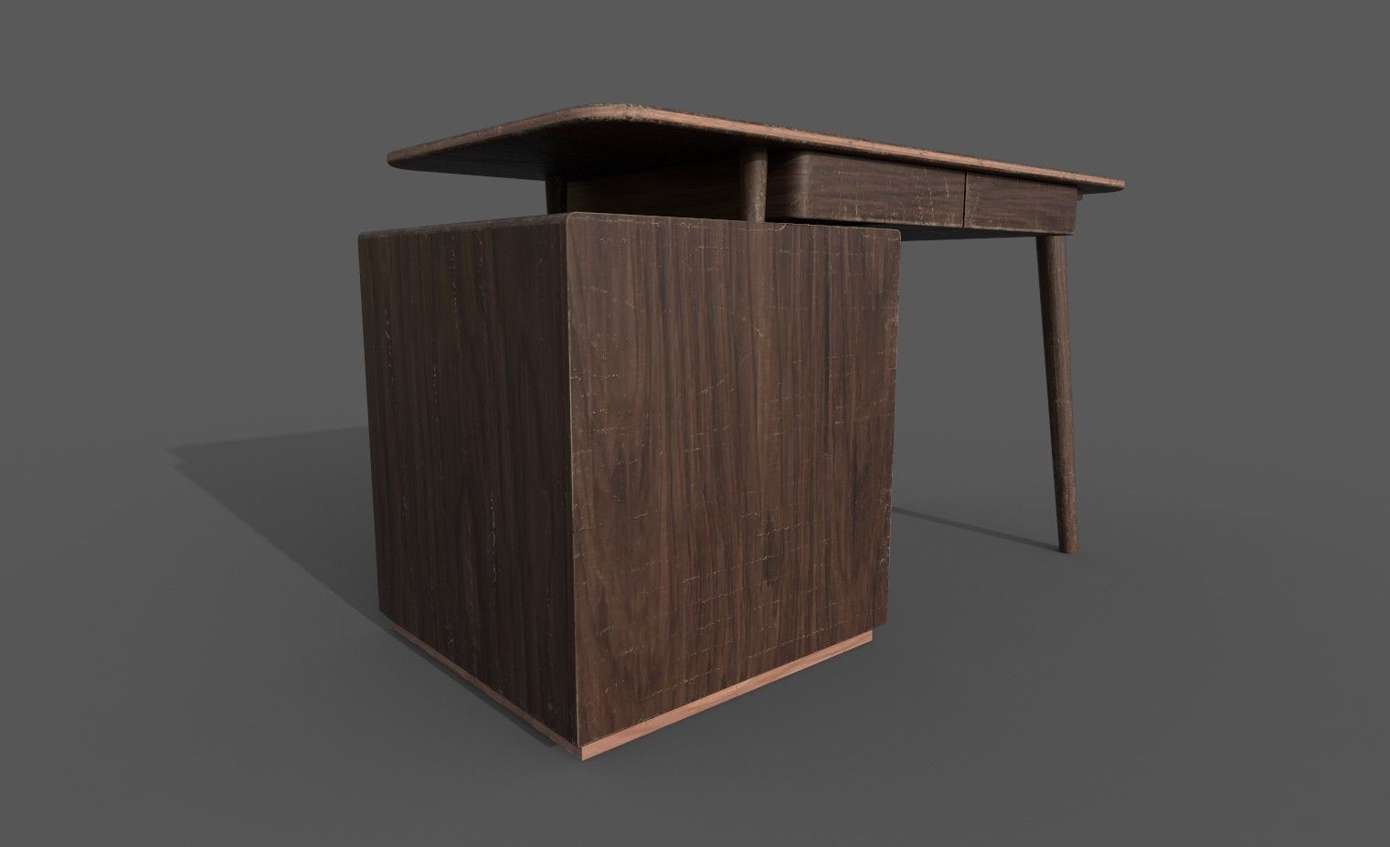 3D model Old Rustic Desk VR / AR / low-poly | CGTrader