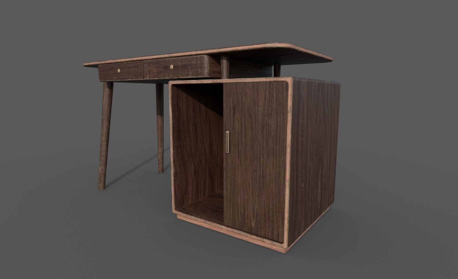3D model Old Rustic Desk VR / AR / low-poly | CGTrader