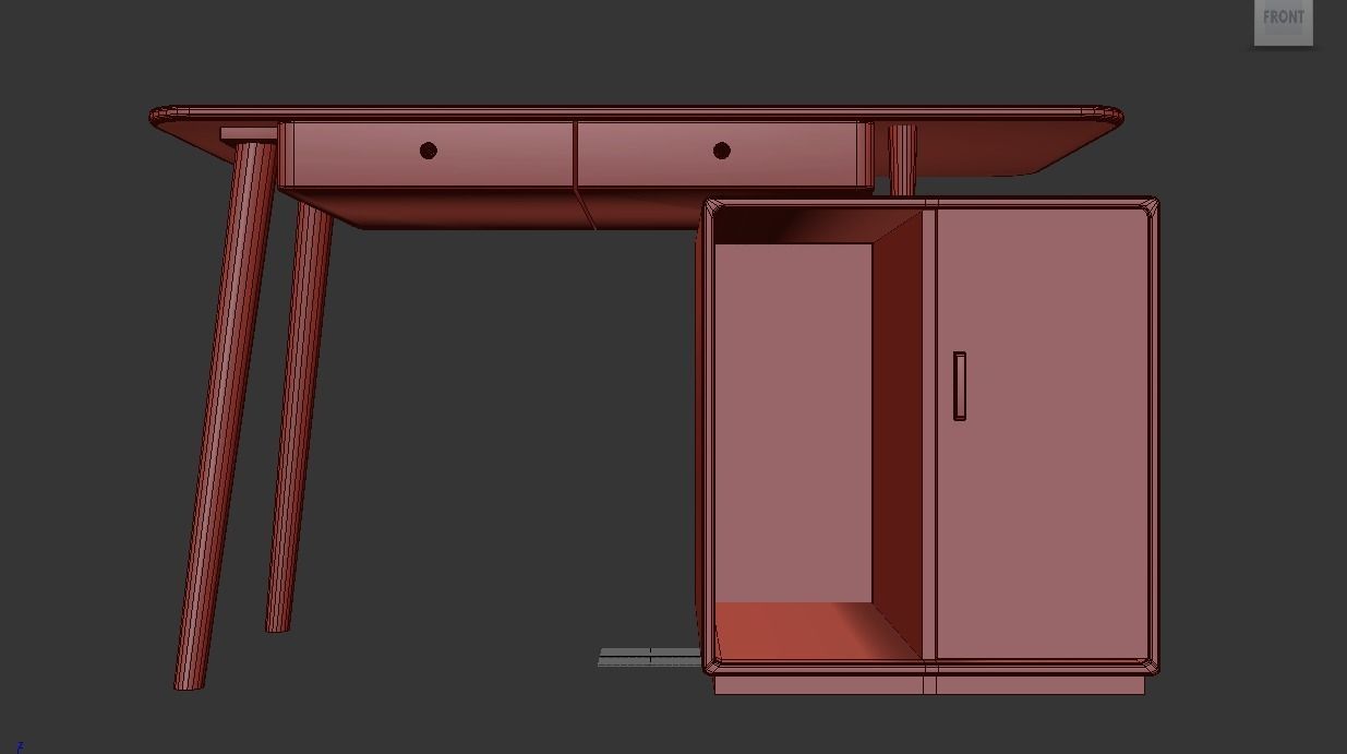 3D model Old Rustic Desk VR / AR / low-poly | CGTrader