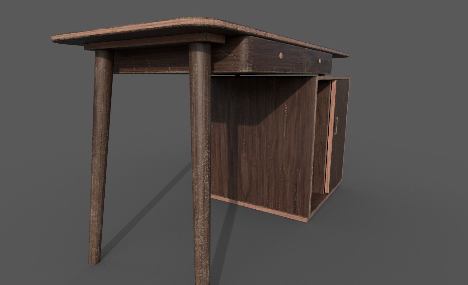 3D model Old Rustic Desk VR / AR / low-poly | CGTrader