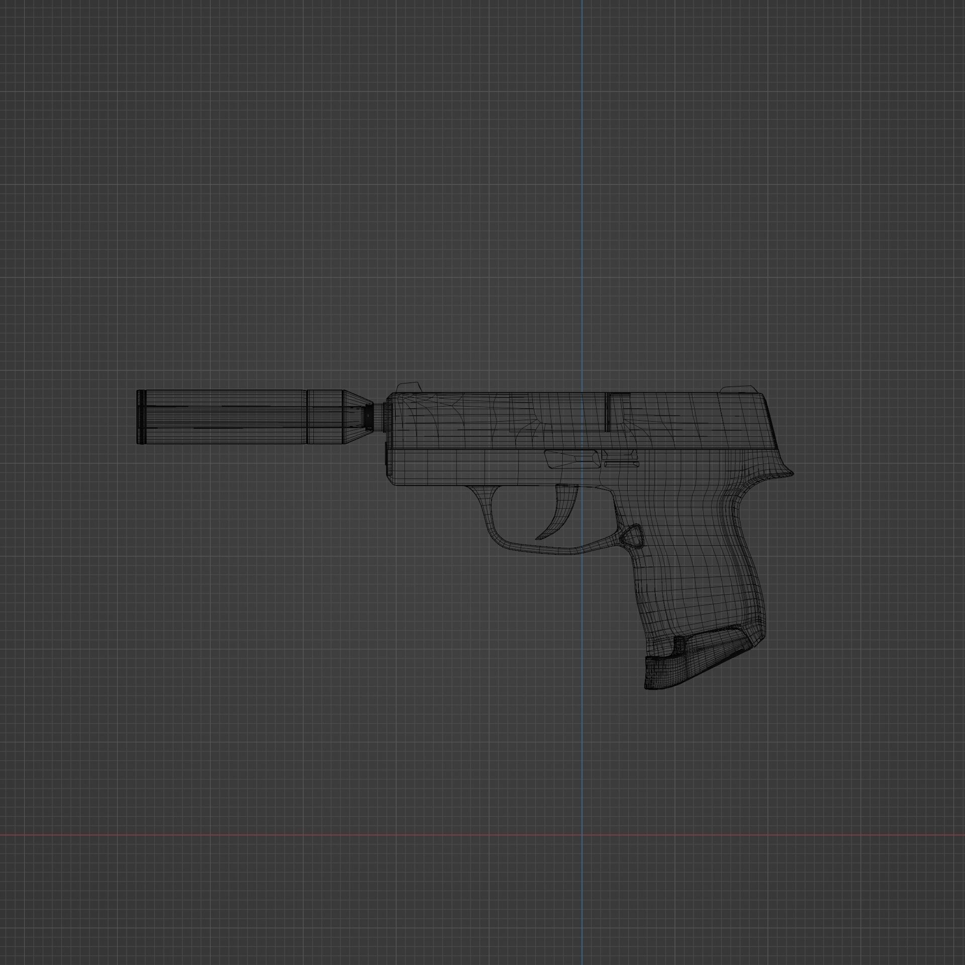 3D model Silenced Pistol P365 VR / AR / low-poly | CGTrader