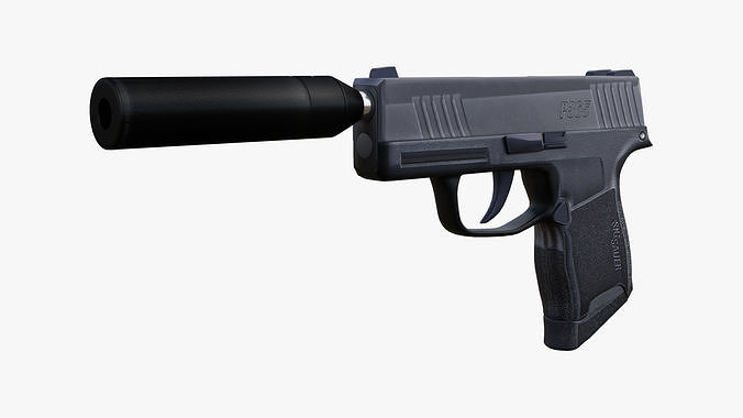 3D model Silenced Pistol P365 VR / AR / low-poly | CGTrader