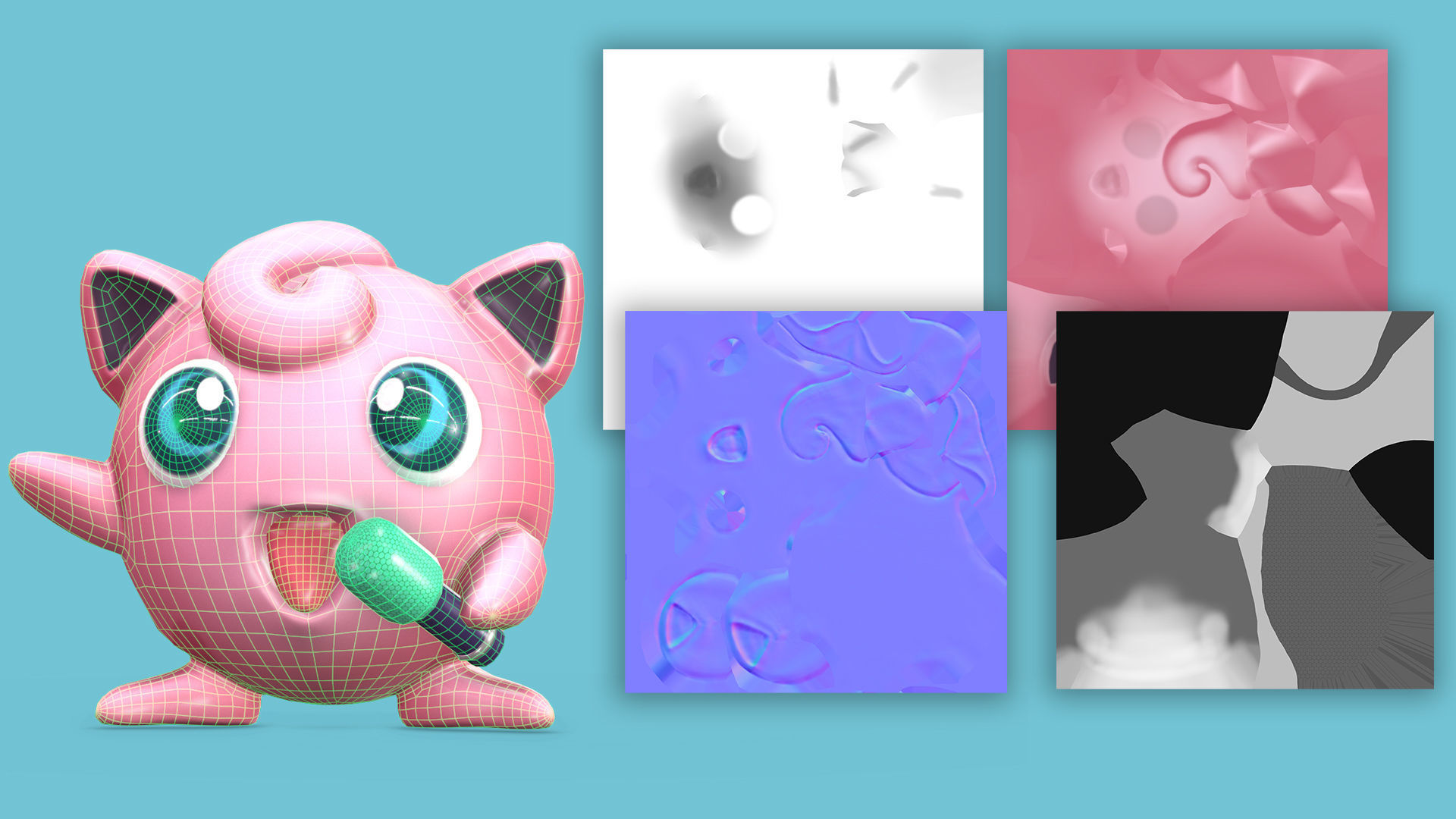 Pokemon Jigglypuff Low Poly 3D Model free VR / AR / low-poly 3D model ...