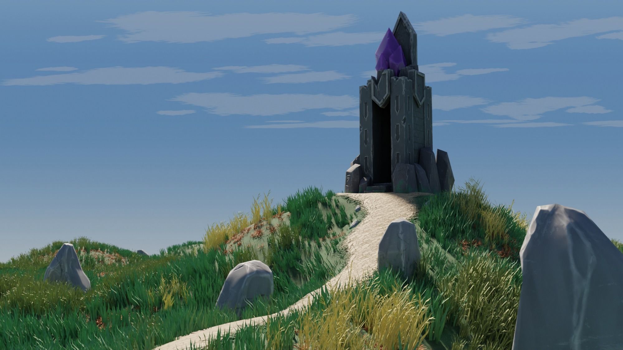 Stylized Magic Tower free VR / AR / low-poly 3D model | CGTrader