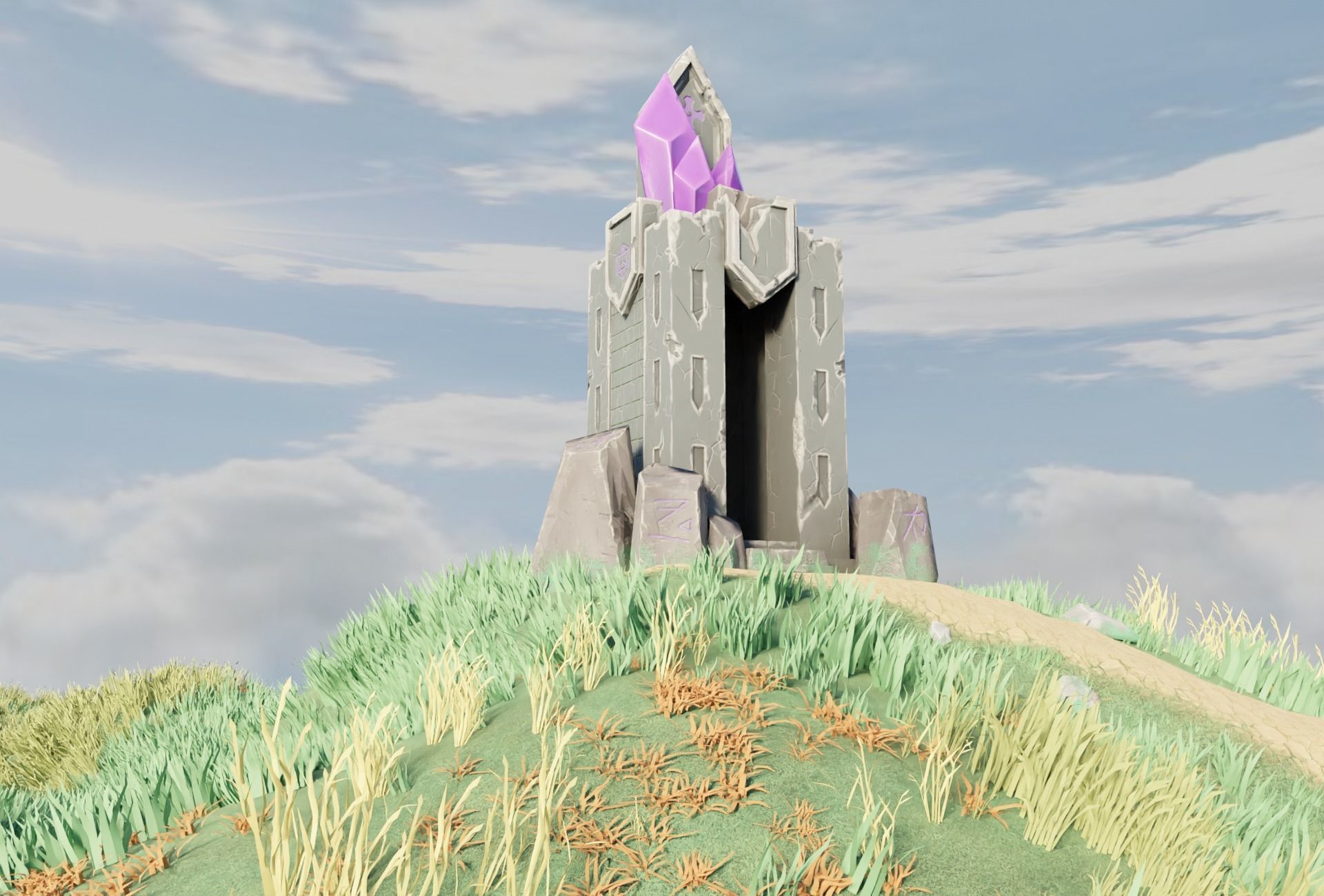 Stylized Magic Tower free VR / AR / low-poly 3D model | CGTrader
