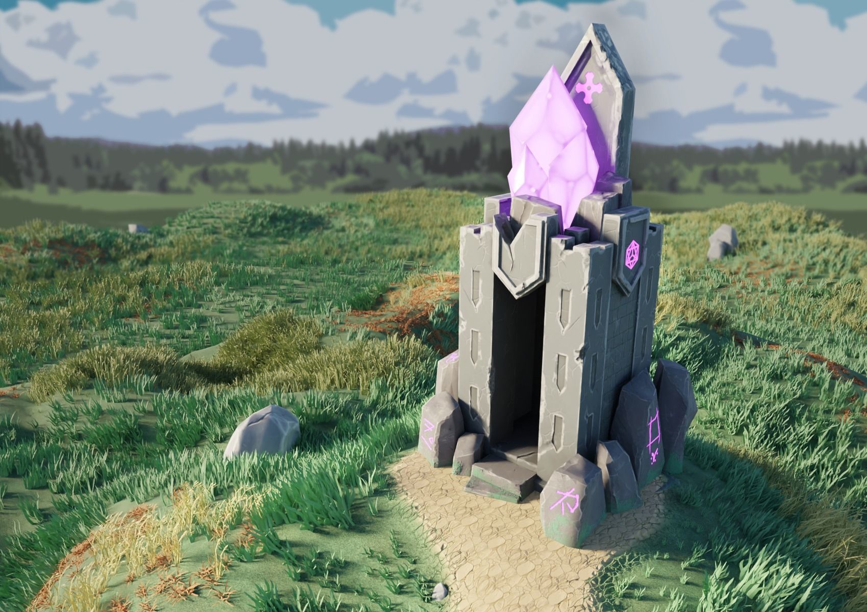 Stylized Magic Tower free VR / AR / low-poly 3D model | CGTrader