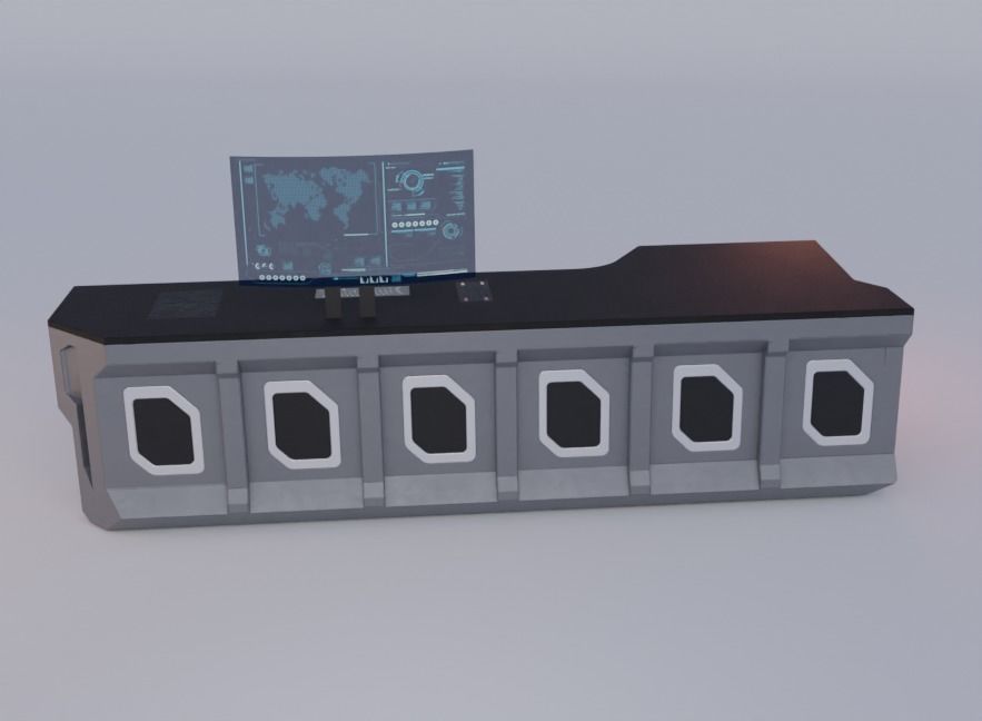 SCI-FI Desk free VR / AR / low-poly 3D model | CGTrader
