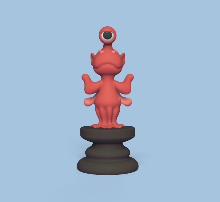 Space Chess - Alien Queen 3D model 3D printable | CGTrader
