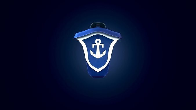 3D model Stylized Sailor Shield Handpainted - RPG Low-poly 3D model VR ...