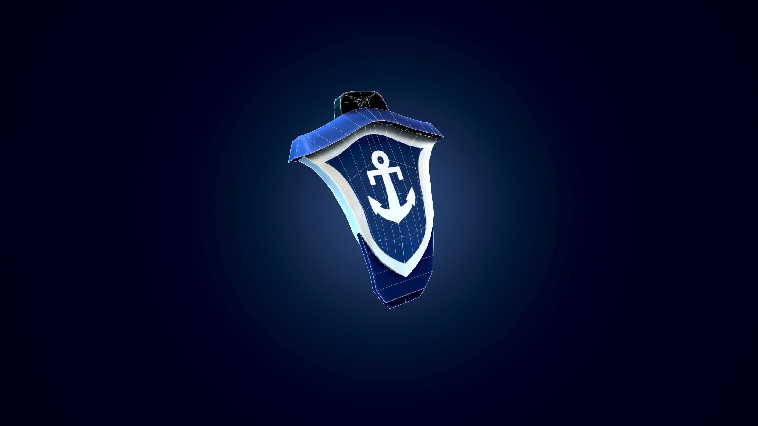 3D model Stylized Sailor Shield Handpainted - RPG Low-poly 3D model VR ...