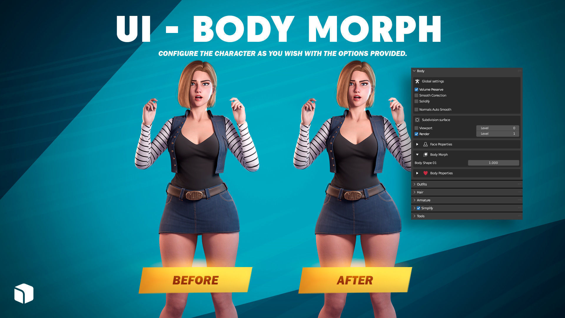 3D model Android 18 DBZ - Game Ready 3D model - UE4- low-poly 3d model ...