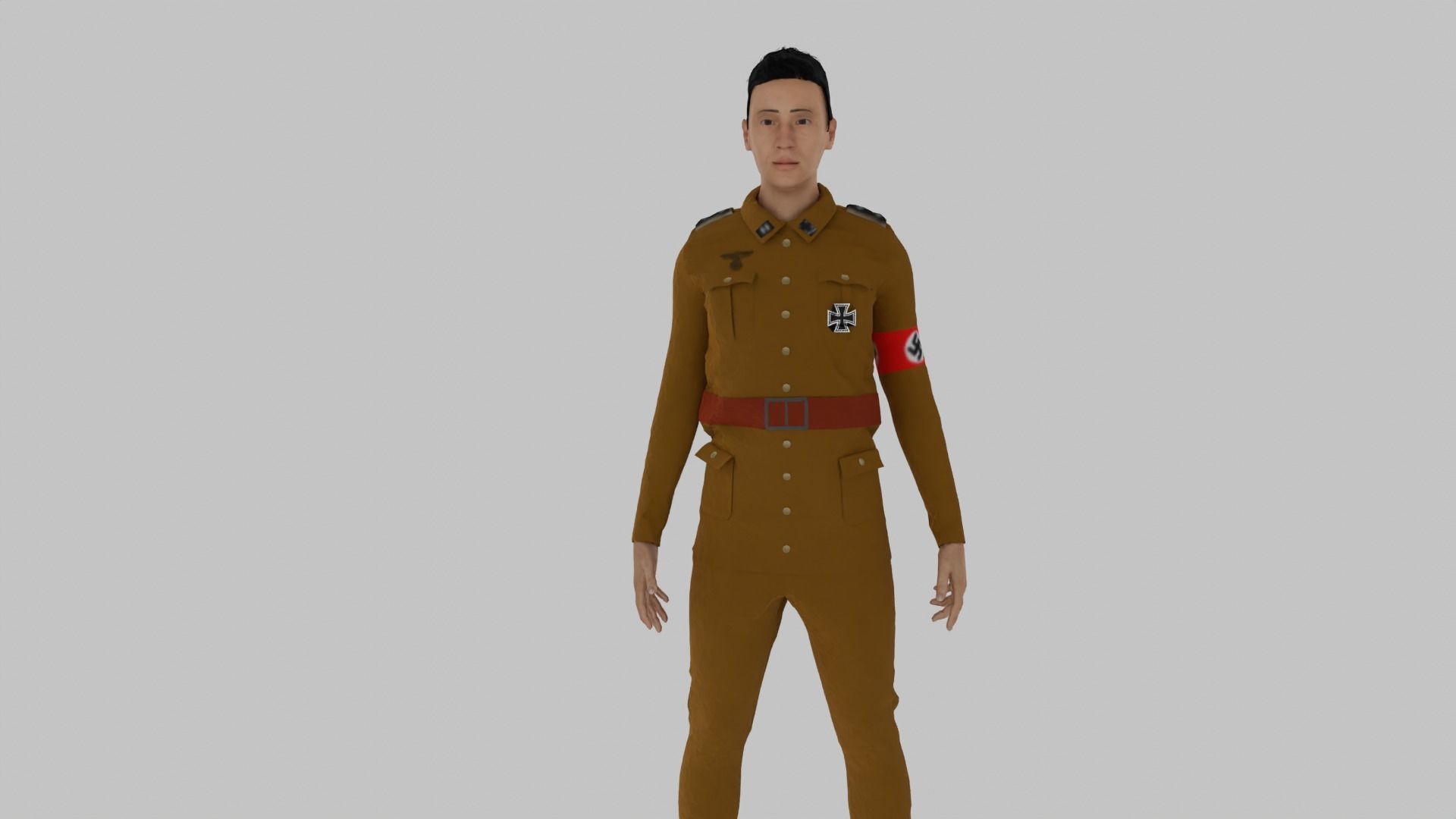 3D model GERMAN SS OFFICER VR / AR / low-poly | CGTrader