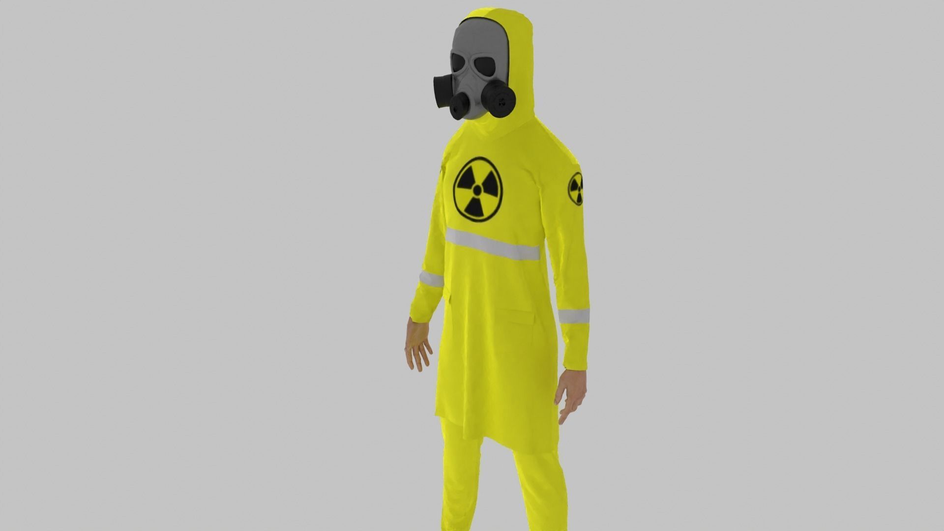 3D model Radioactive Hazmat Suit Costume Man VR / AR / low-poly | CGTrader