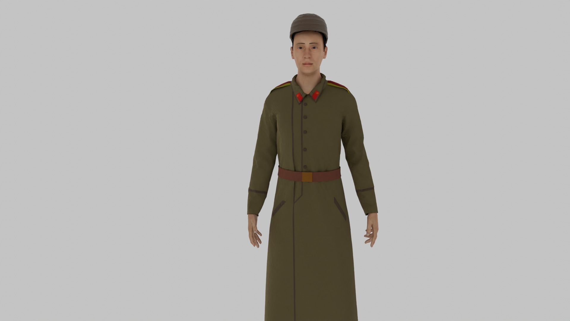 3D model WWII Soviet Union Soldier VR / AR / low-poly | CGTrader